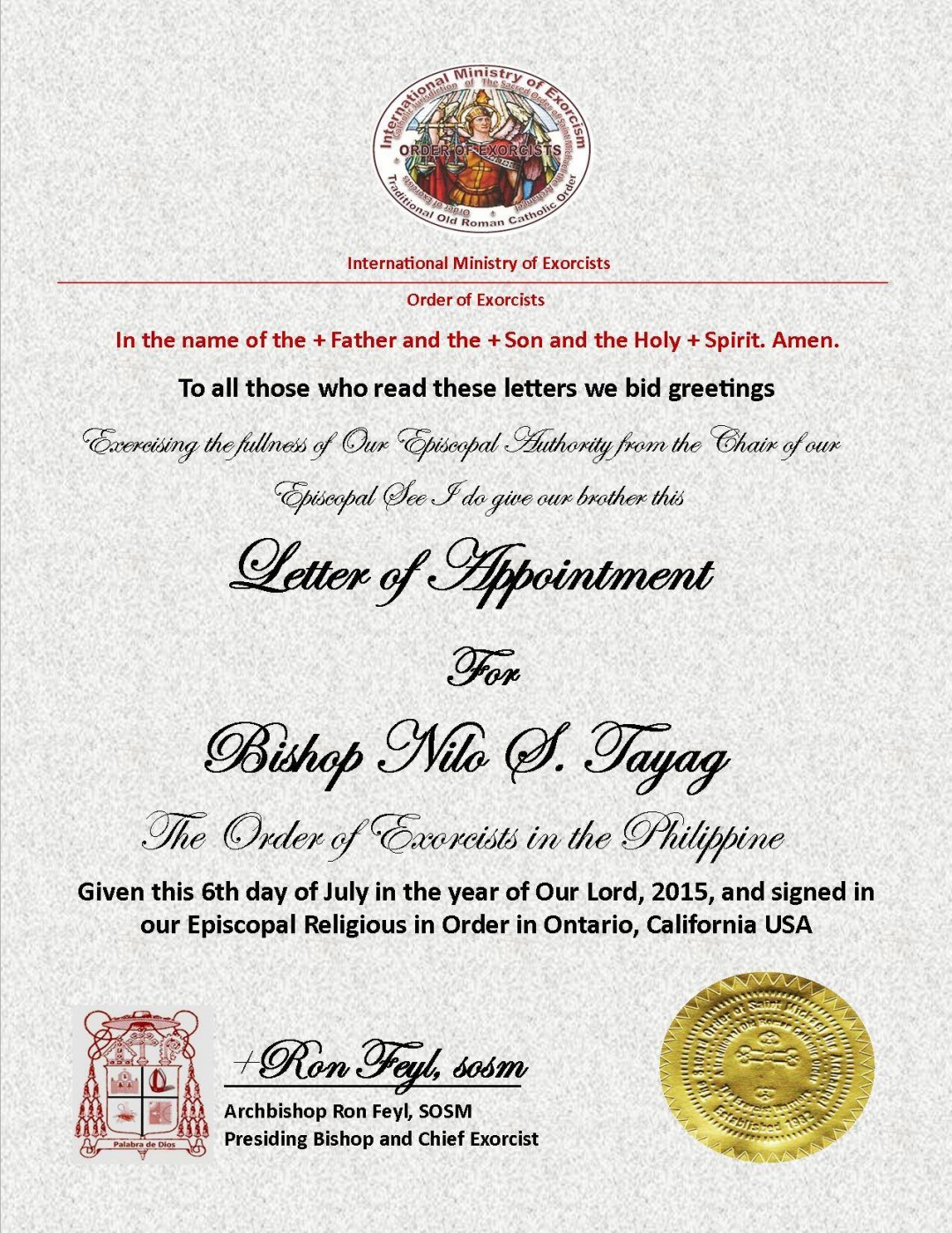 Exorcism Teams | The Order of the Exorcists