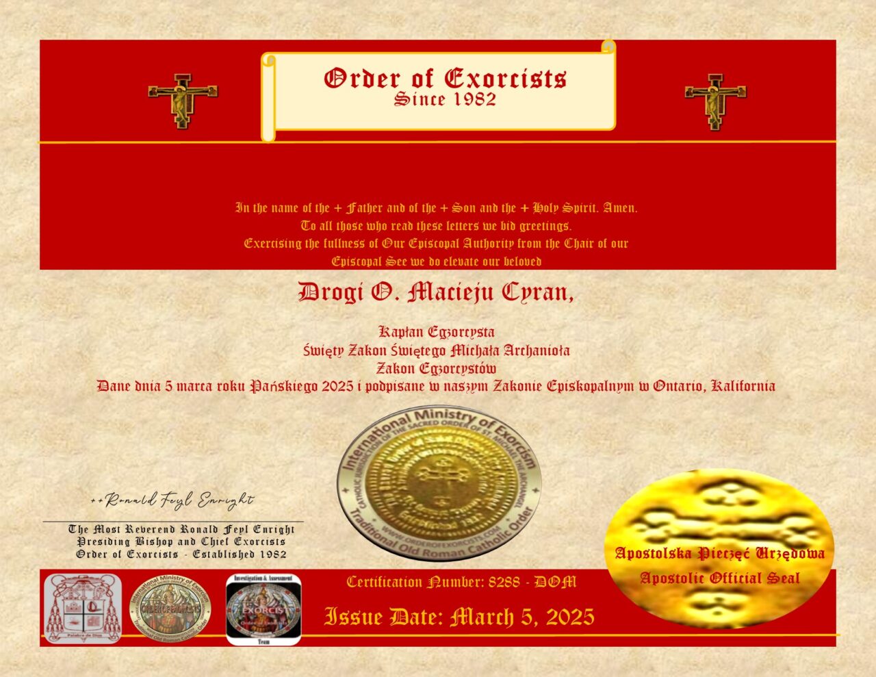 Exorcism Teams | The Order of the Exorcists